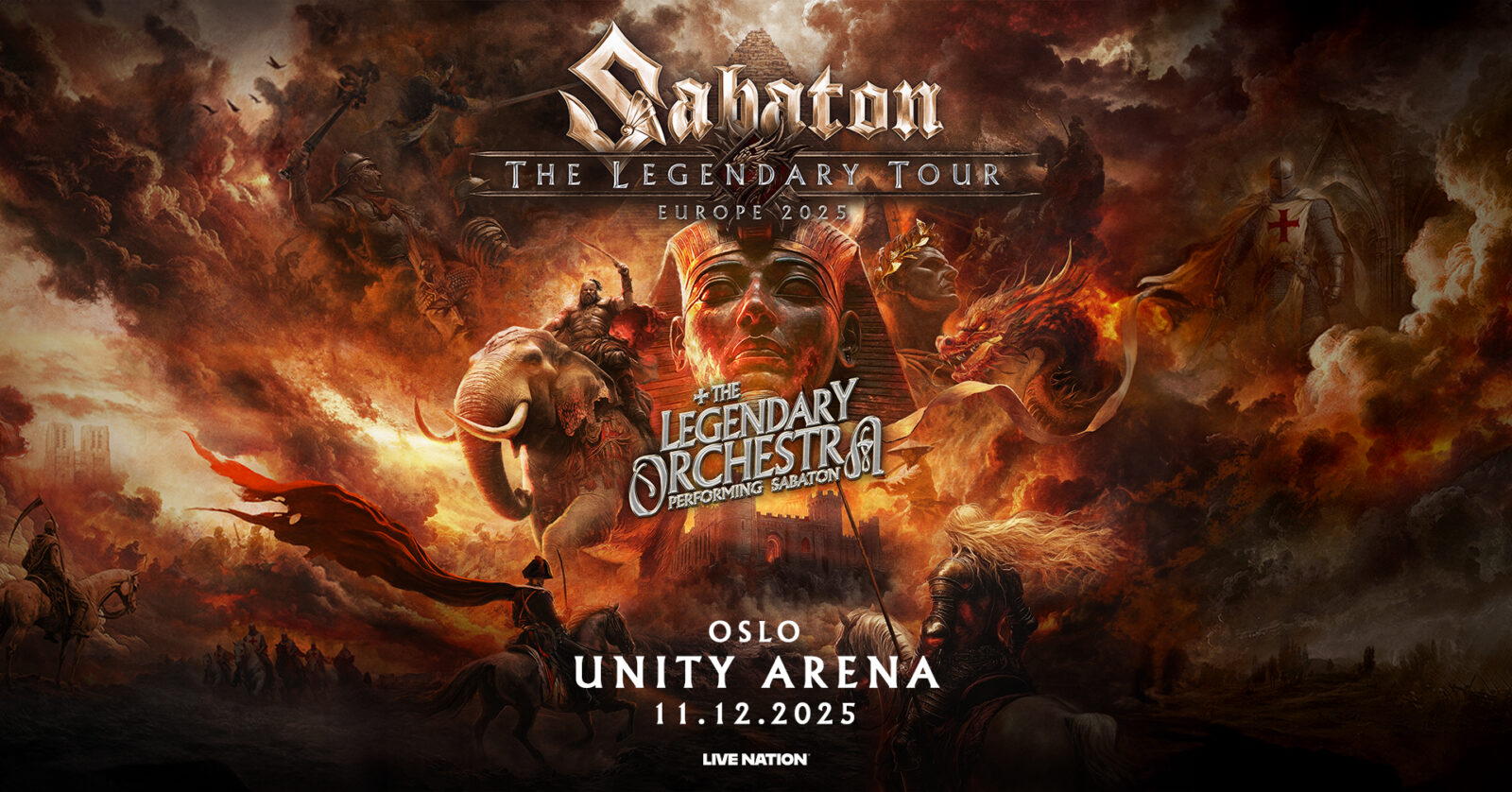 SABATON – spiller på Unity Arena i Oslo – Eternal Terror Live